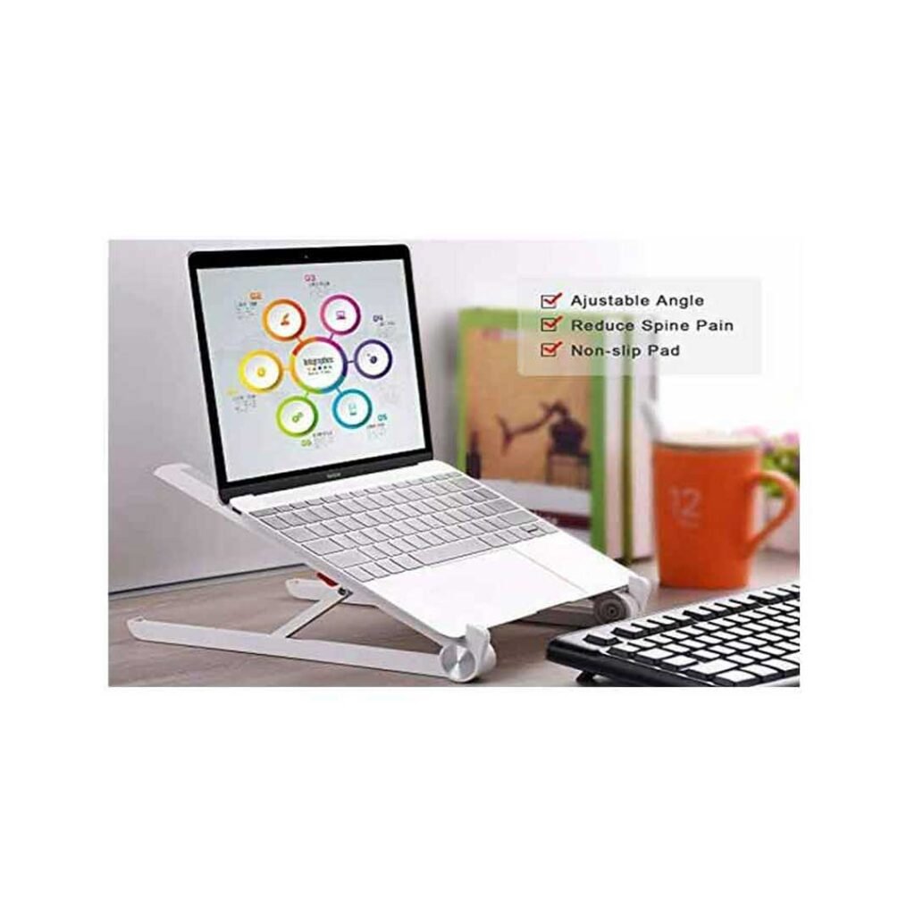 Adjustable Aluminum Laptop Stand | 6-Level Ergonomic Portable Stand