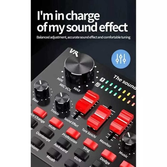 V8S Live Stream Audio Interface - 16 Sound Effects Card