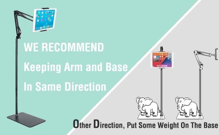 Floor Tablet Stand With Boom Arm | Superior Adjustable Floor Stand